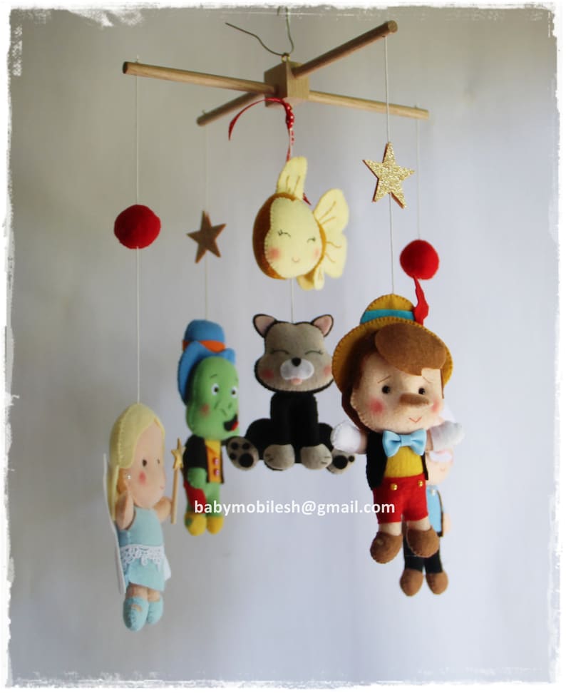 Ready to Ship Pinocchio Felt Crib Mobile Inspirational - Etsy