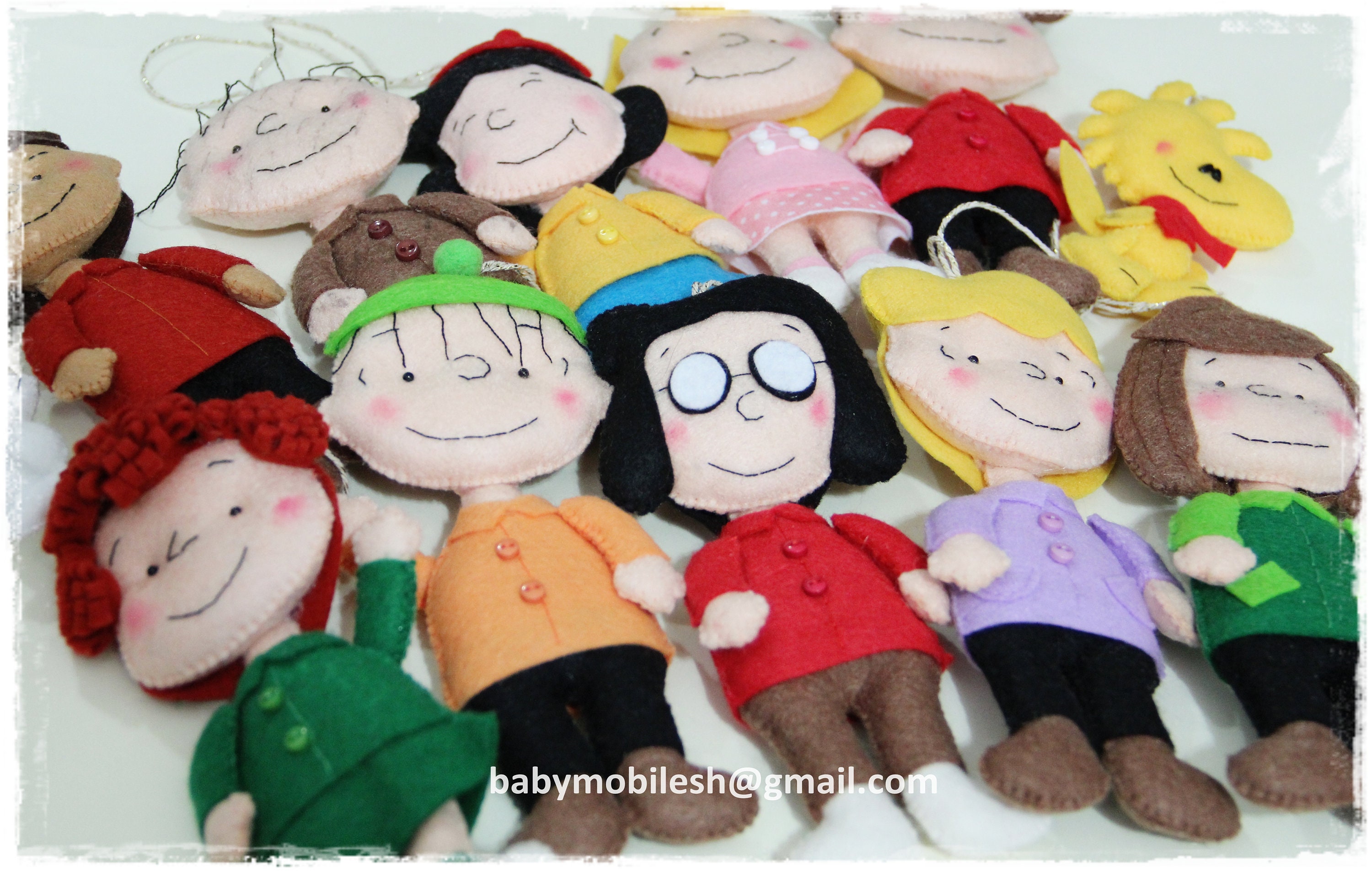 Felt Peanuts Character Ornaments: Handmade Craft Dolls - Etsy