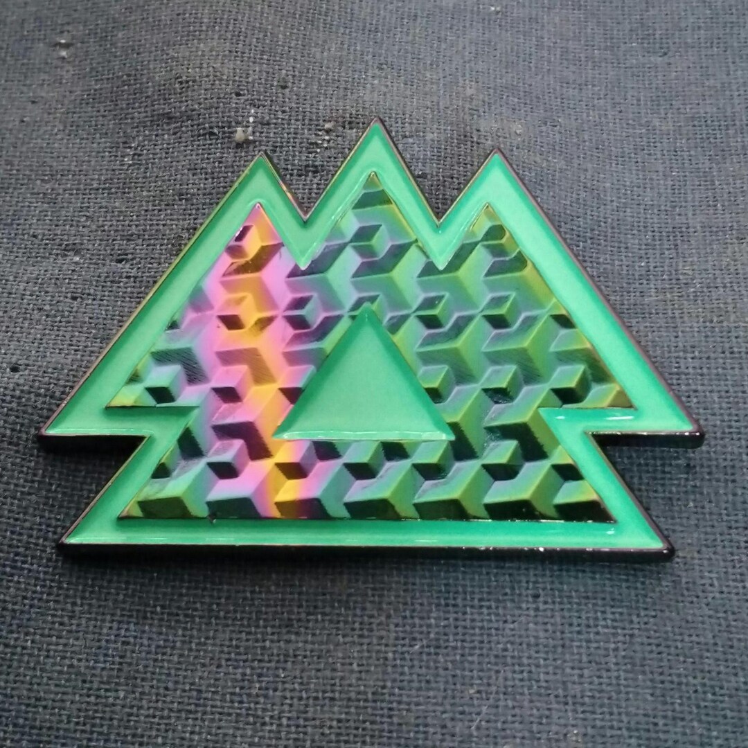 LE EDM 3d Neon Molded Metal Teal Enamel Pin (1.75 Inch by 1.25 Inch ...