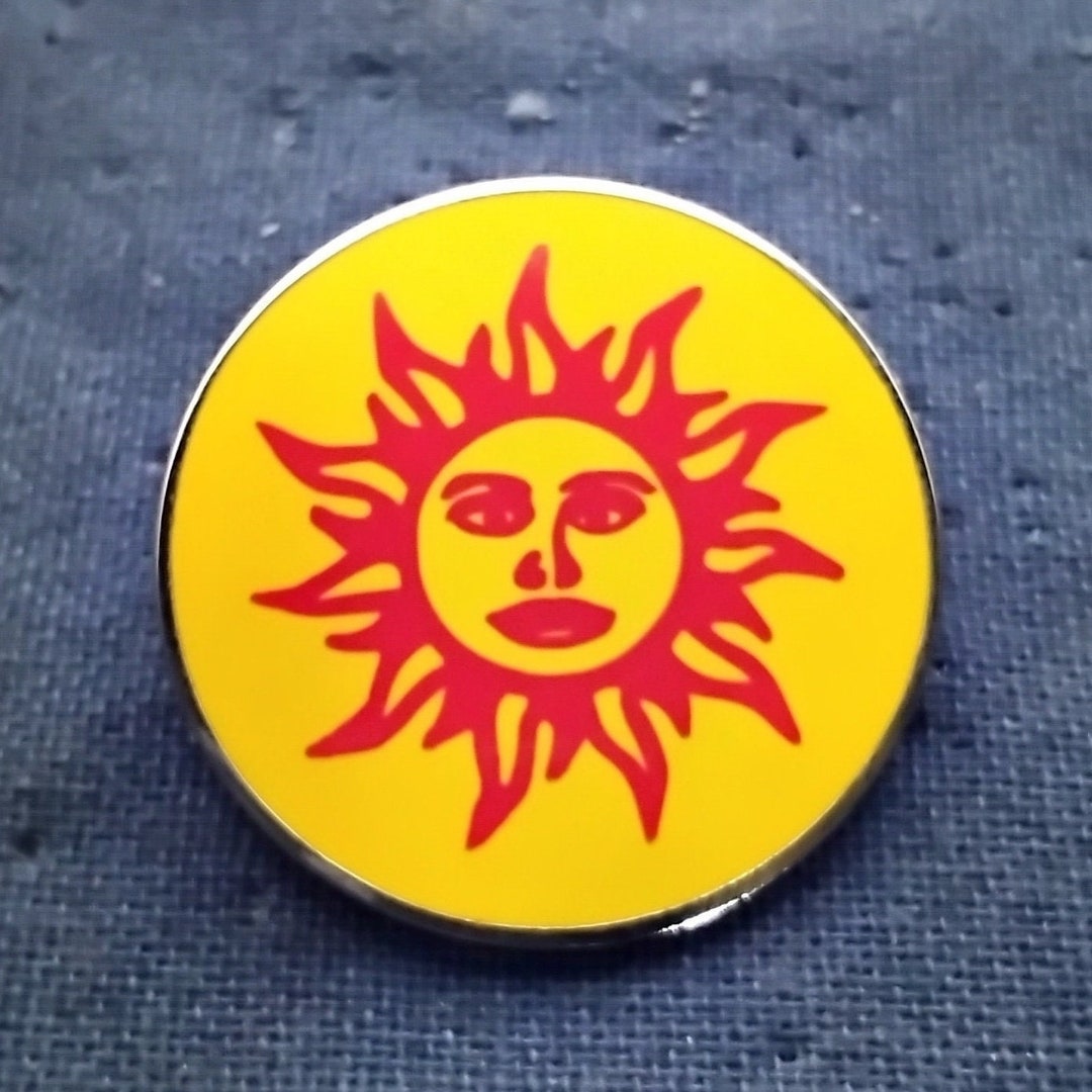 Orange Sunshine LSD Hard Enamel Round Pin 1.2 Inch Diameter - Etsy