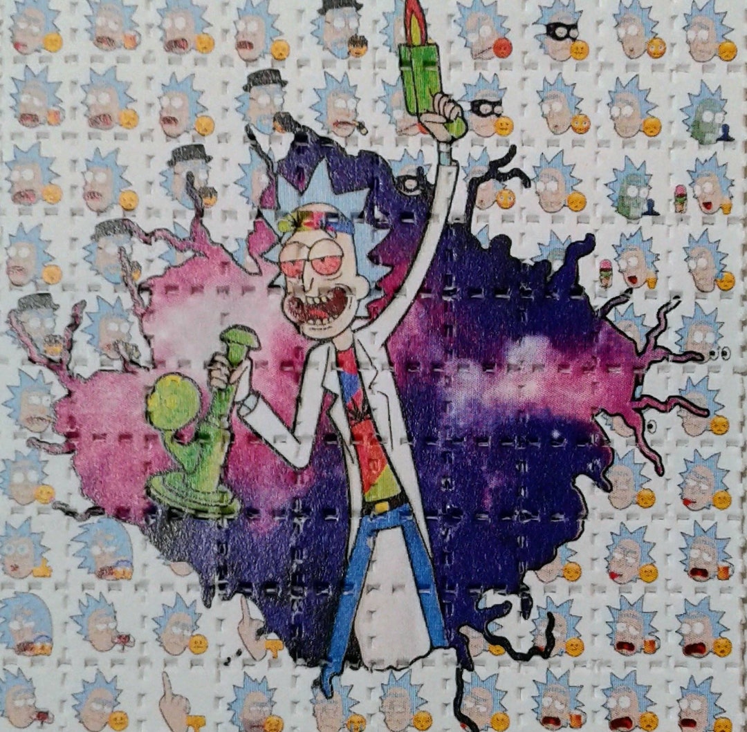 Blotter Art/rick Smoking a Bong 100-tab Sheet - Etsy