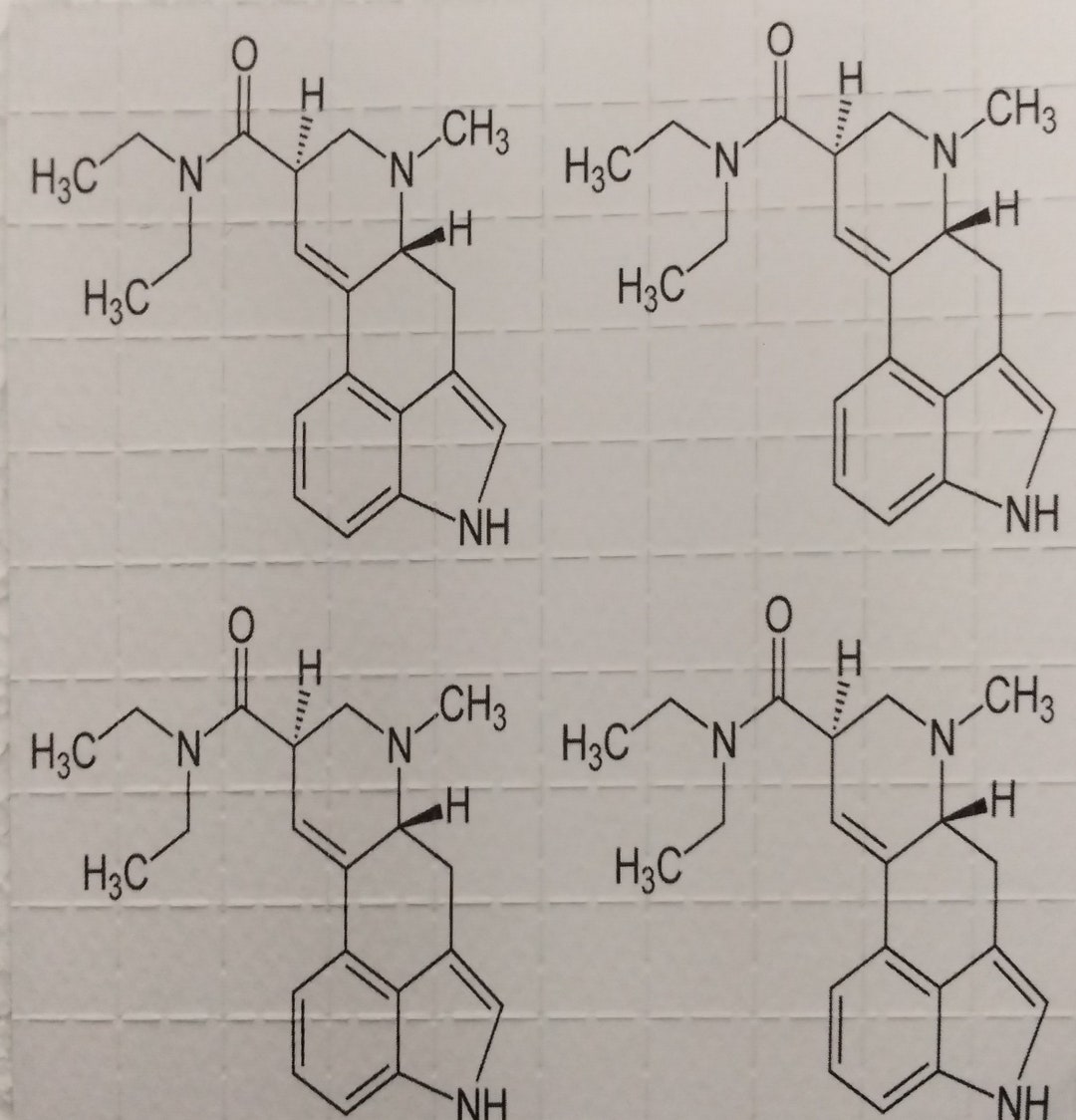 Blotter Ar/albert Hofmann & LSD Molecule Double Sided 4 100-tab Sheet 3 ...