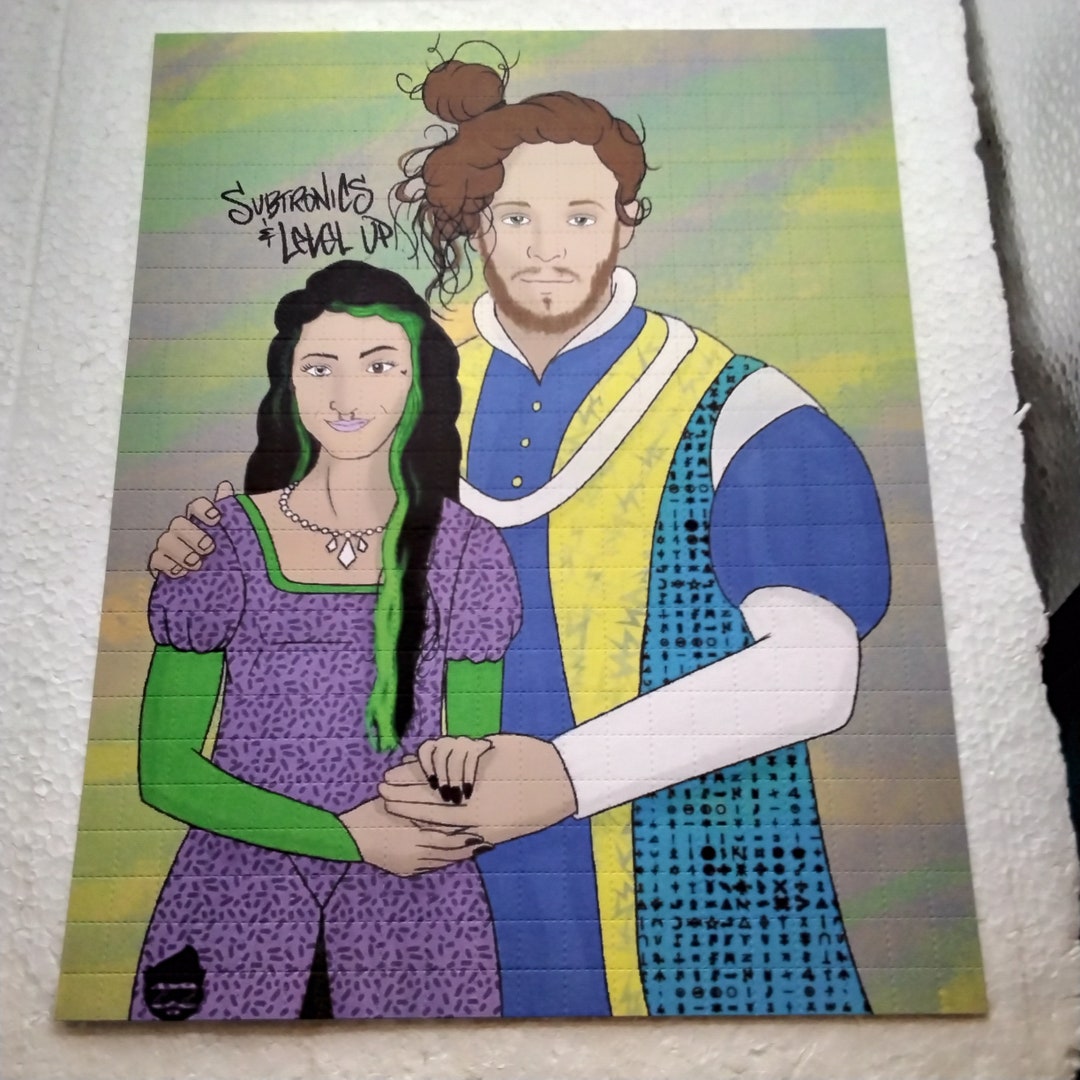 Subtronics & Level up together Rare Blotter Art 500-tab Portrait Sheet ...