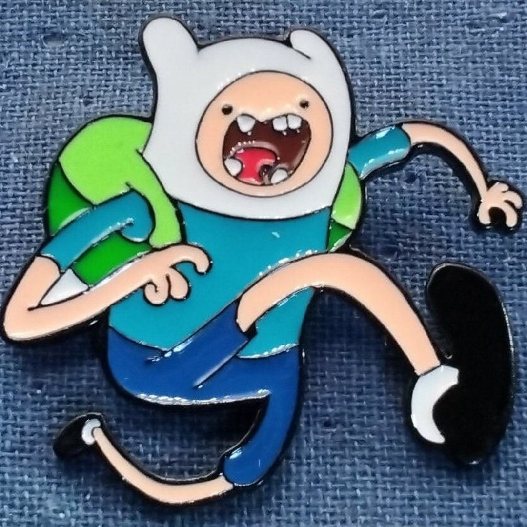 Adventure Time Fin Running Enamel Pin 1.25 Inch by 1.25 Inch - Etsy