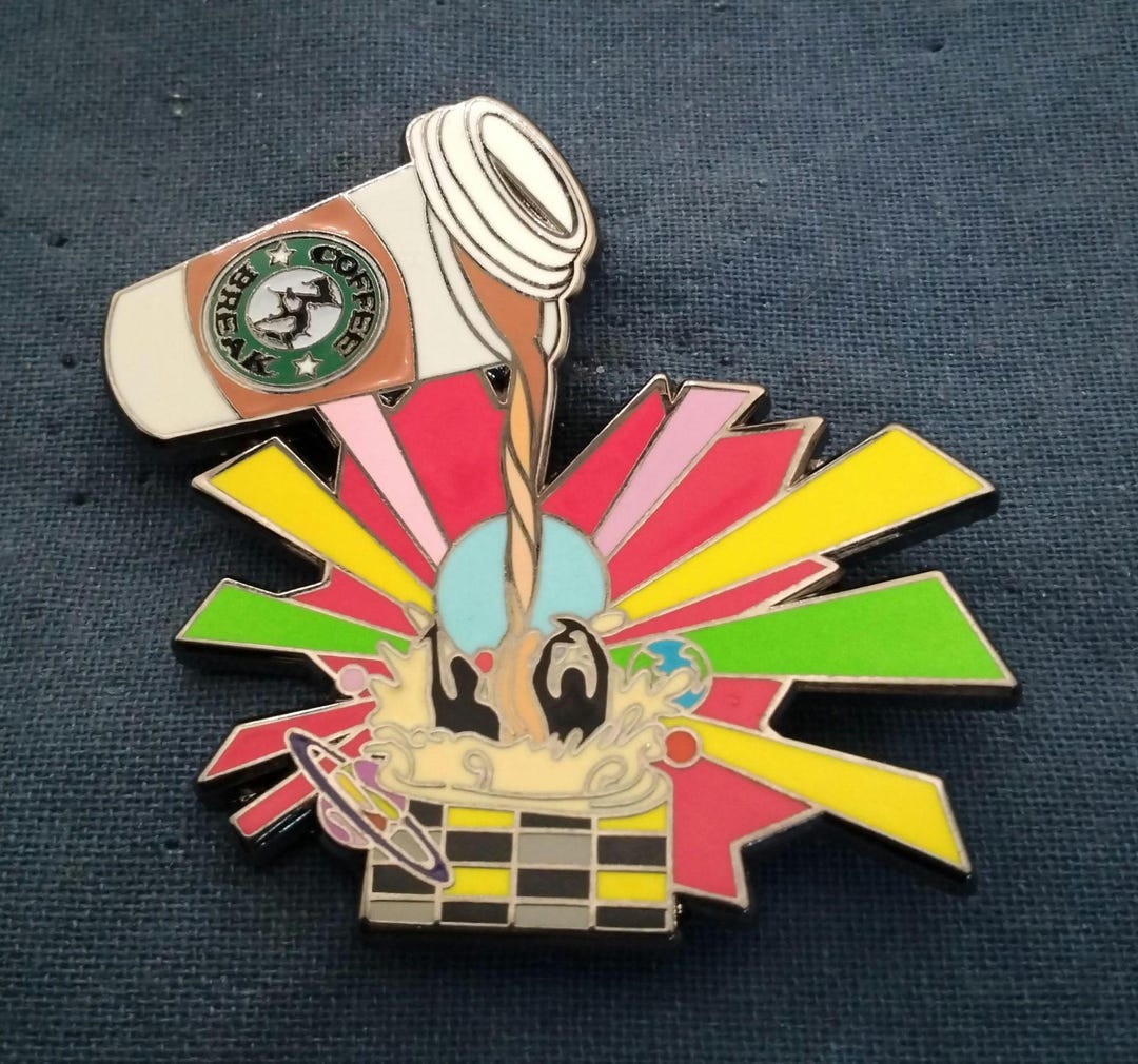 LE EDM Coffee Break Hard Enamel Glow Pin (2 Inch X 2 Inch):inspired by ...