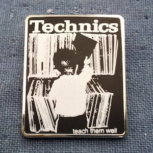 Technics teach Them Well Hard Enamel Pin 1 Inch by 1.2 Inch - Etsy