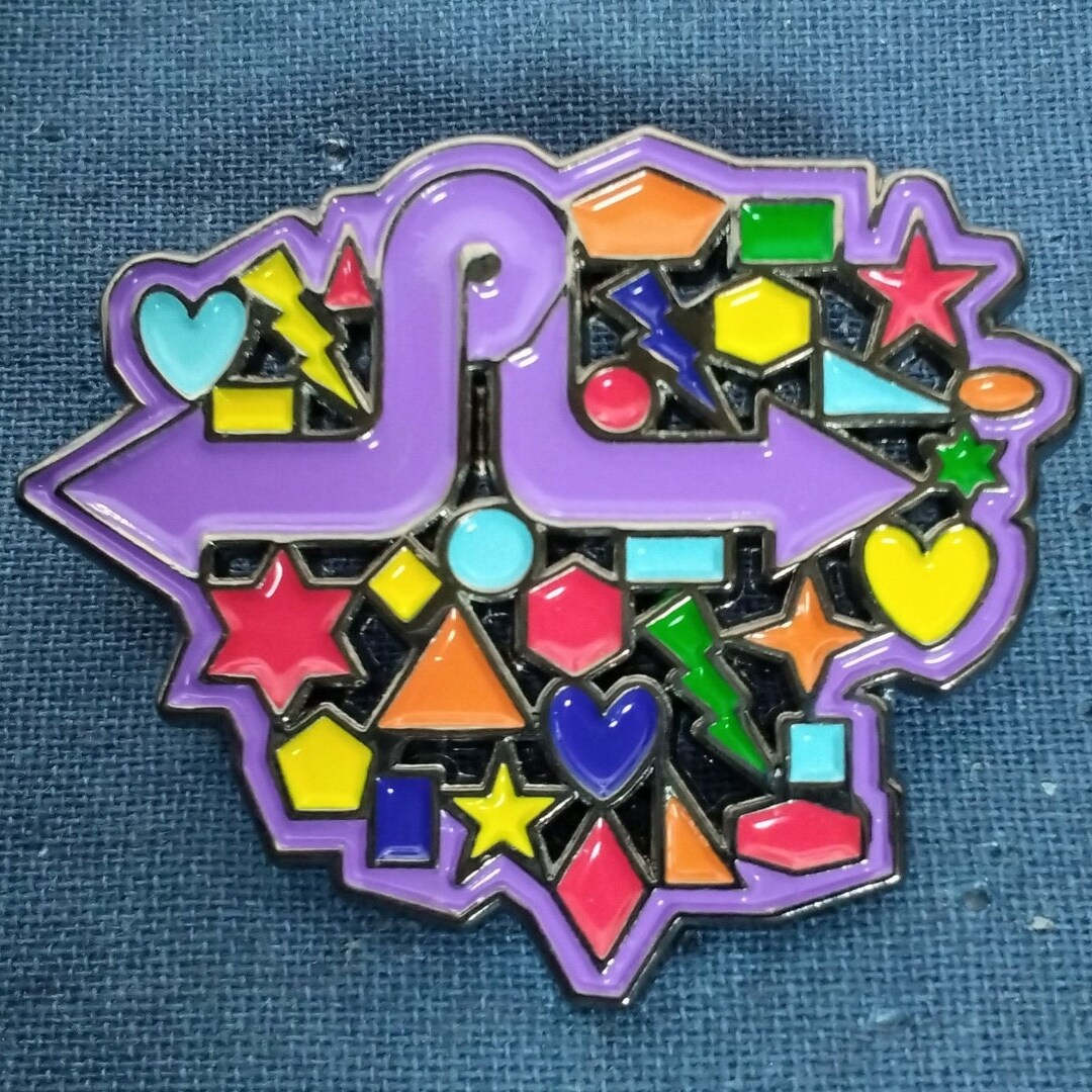 EDM Pretty Lights Shapes Enamel Pin 1.75 Inch by 1.5 Inch/purple or Red ...