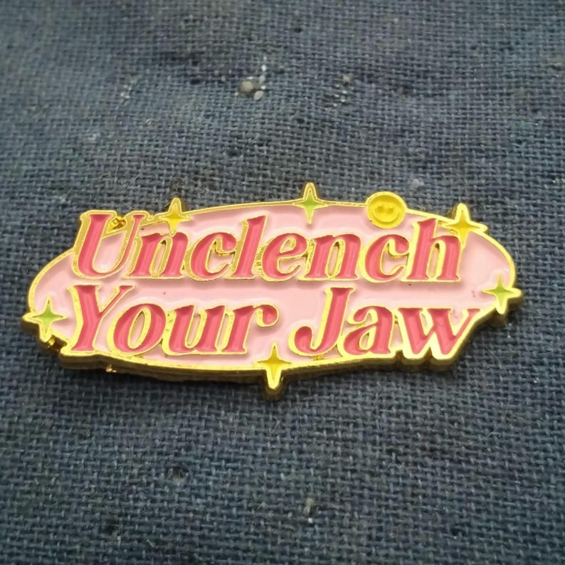 Unclench Your Jaw Enamel Pin 1.5 Inch by 0.5 Inch - Etsy