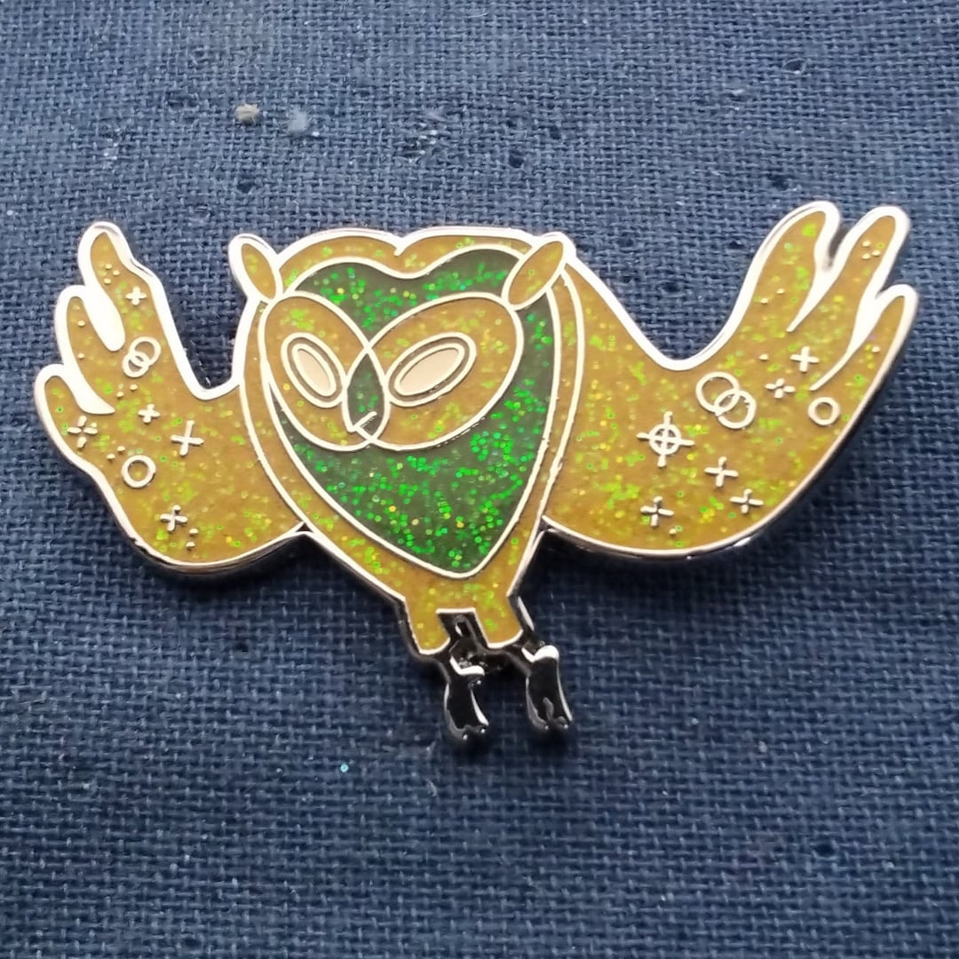 Adventure Time Cosmic Owl Glitter Enamel Pin 1.75 Inch by 1.5 Inch - Etsy