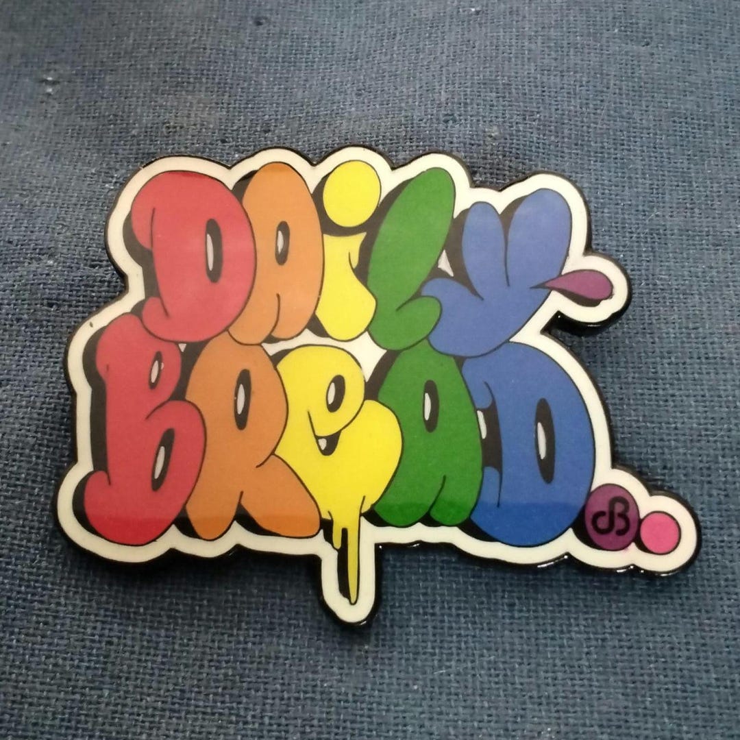 LE EDM Graffiti Style Enamel Glow Pin 1.75 Inch by 1.5 Inch:inspired by ...