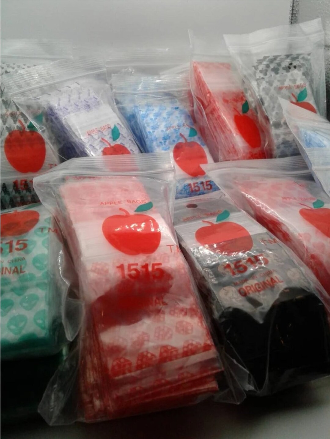 Mini Zip Bags/packs 25-50 of 6 Different Solid Color & 5 Sizes Apple ...