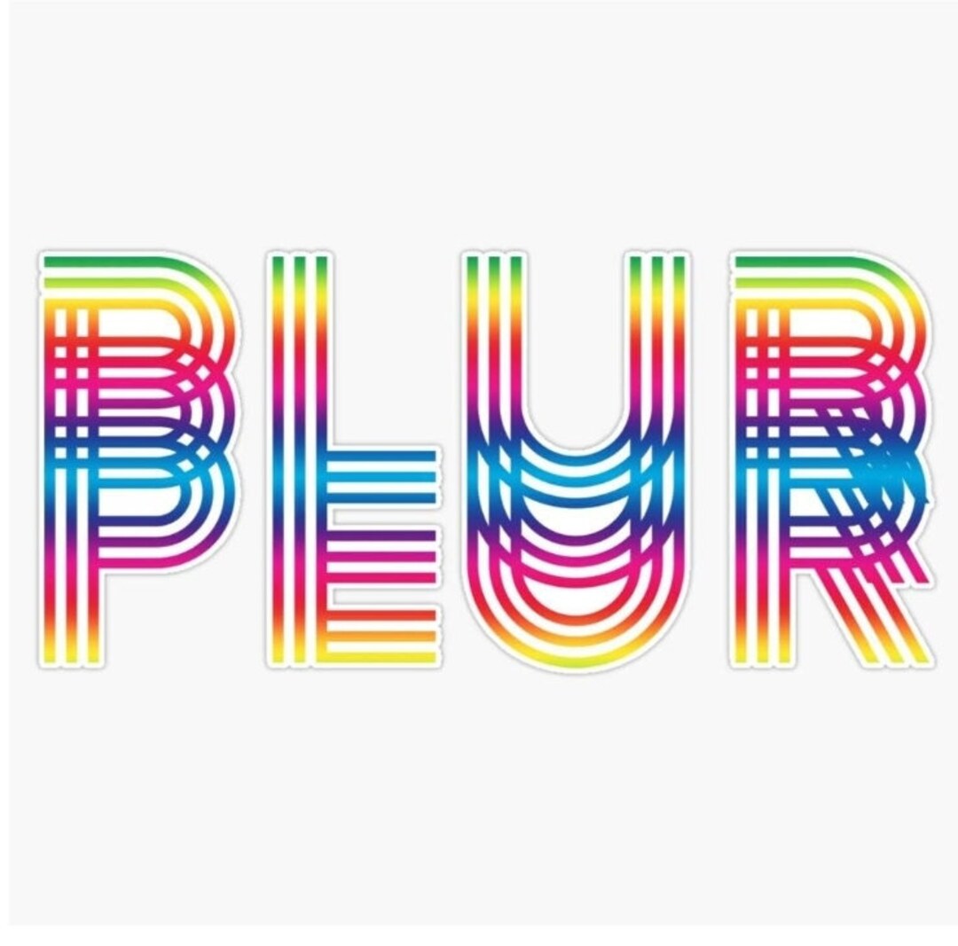 PLUR Sticker Decal/edm Sticker/rave Sticker/music - Etsy