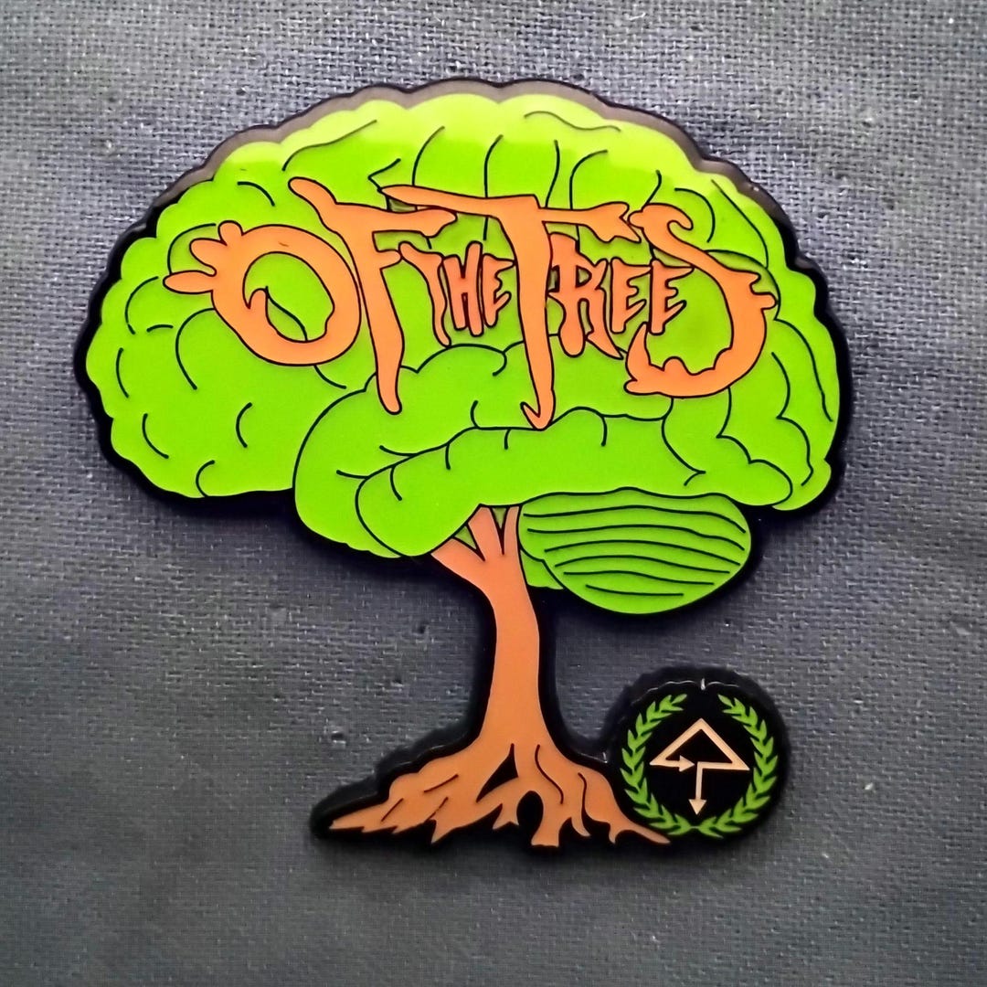 LE EDM Bass Music Enamel Glow Pin (2 Inch by 2 Inch) Summer Orange ...