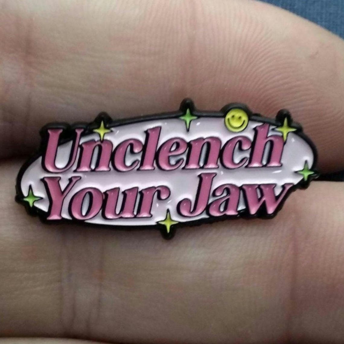 Unclench Your Jaw Enamel Pin 1.5 Inch by 0.5 Inch - Etsy
