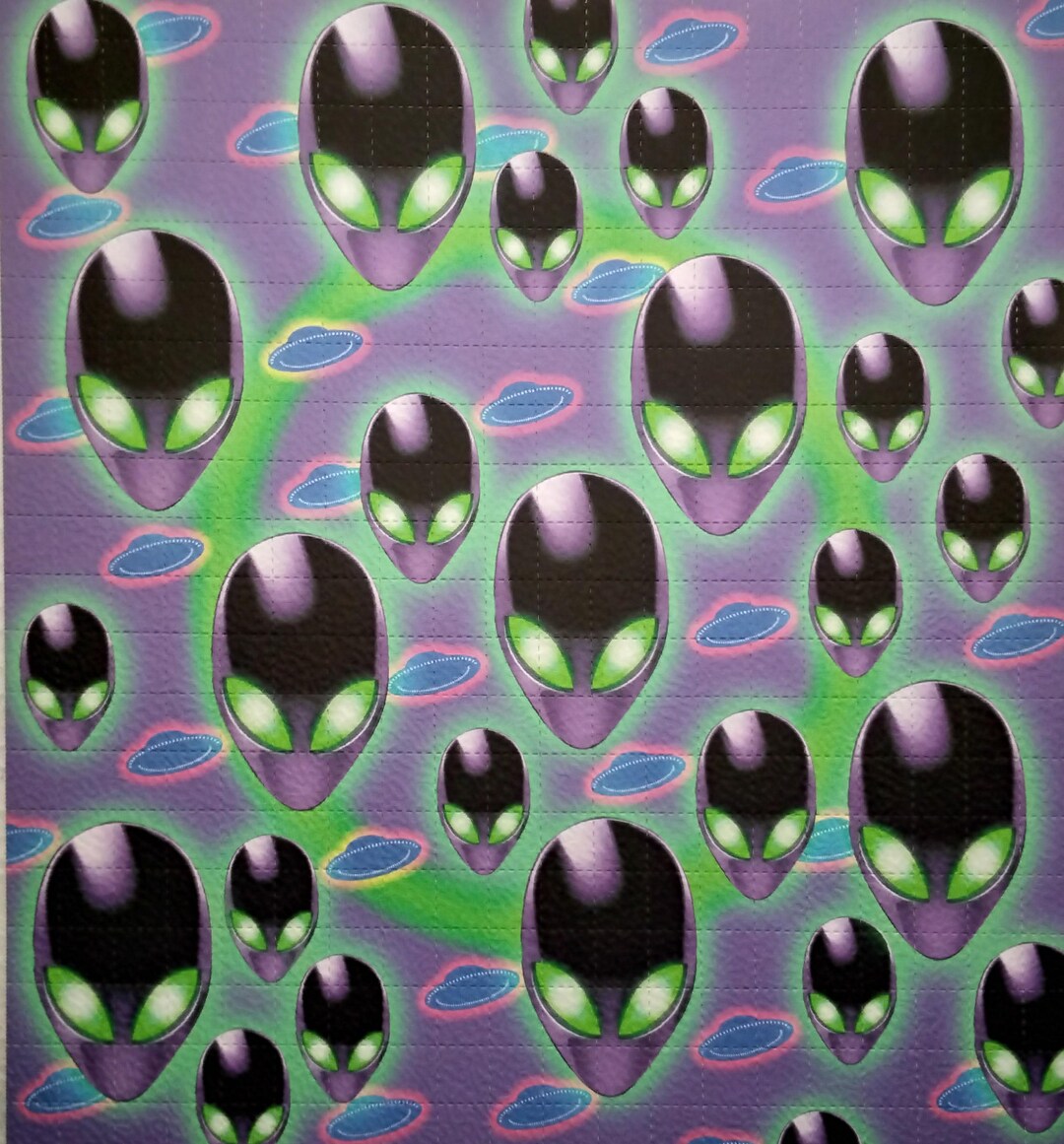 Blotter Art/aliens-purple 400-tab Sheet 7 Inch by 7 Inch - Etsy