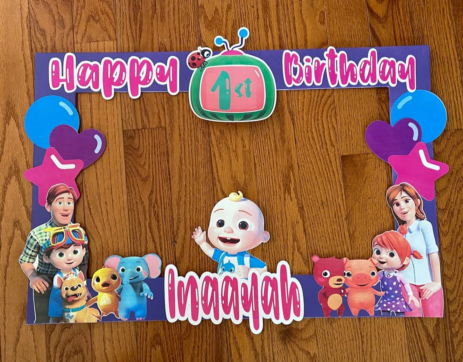 Cocomelon Selfie Frame Cocomelon Party Decor Cocomelon | Etsy Hong Kong