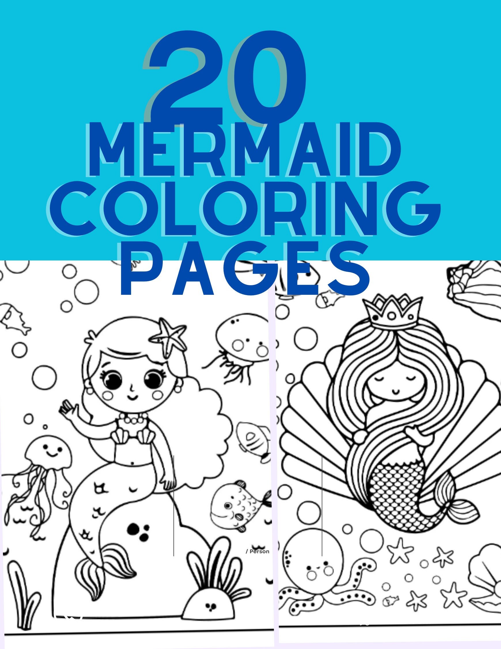 Detailed Mermaid Coloring Pages For Kids