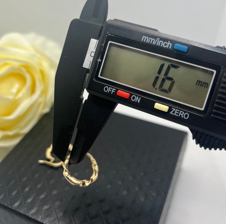 18K Real Gold Small Twisted Hoop Earrings, Hoop Earrings - Etsy