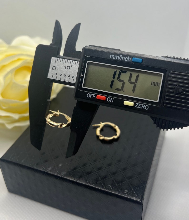 18K Real Gold Small Twisted Hoop Earrings, Hoop Earrings - Etsy