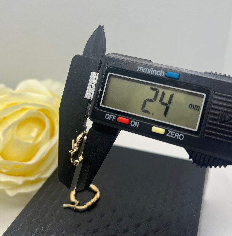 18K Real Gold Small Twisted Hoop Earrings, Hoop Earrings - Etsy