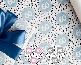 Personalised 60th Birthday Wrapping Paper - Etsy UK