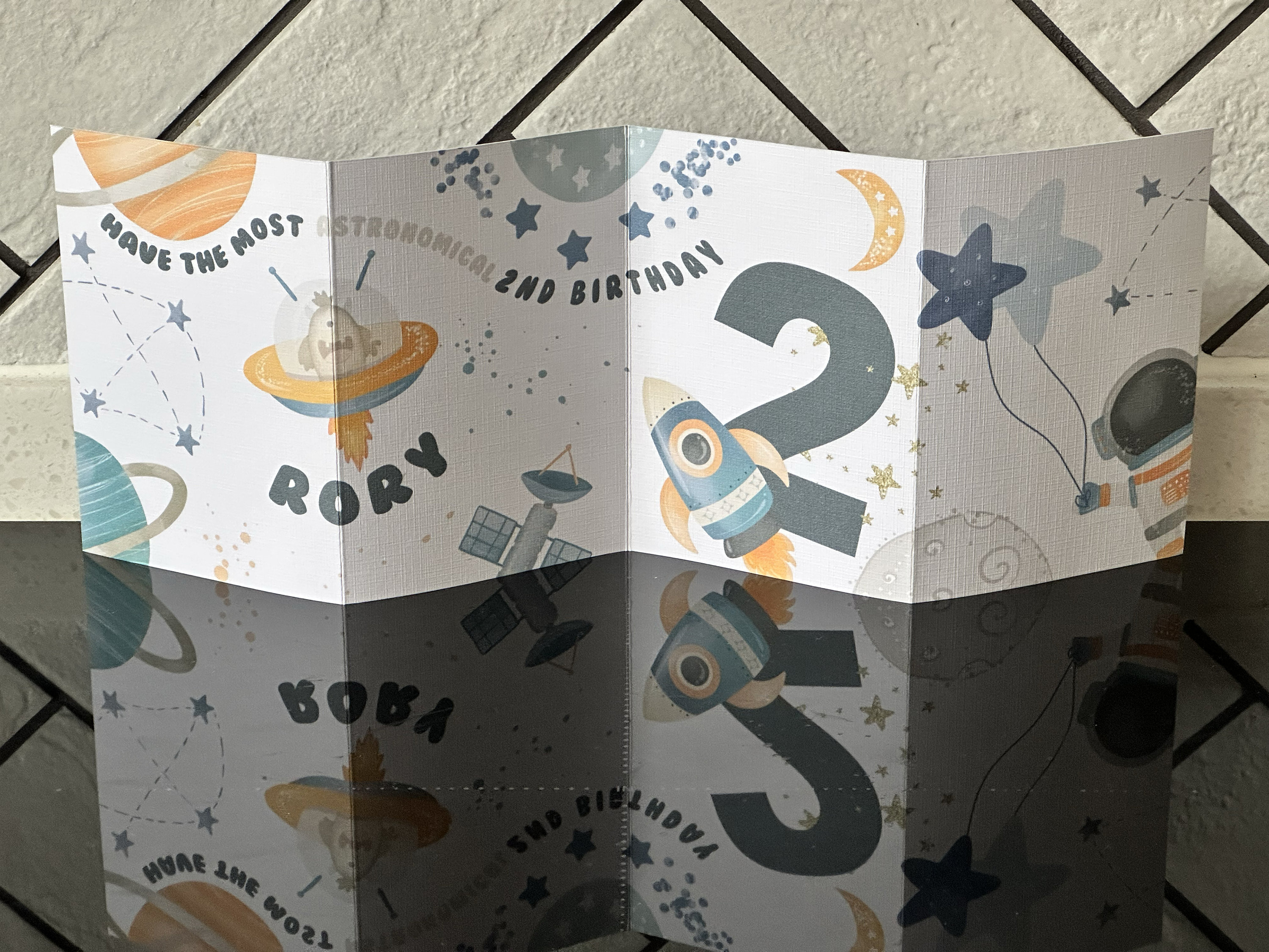 Personalised Space Themed Birthday Card 1st Birthday 2nd - Etsy