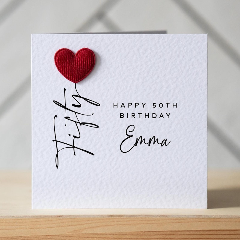 Daughter 50th Birthday Card - Etsy UK