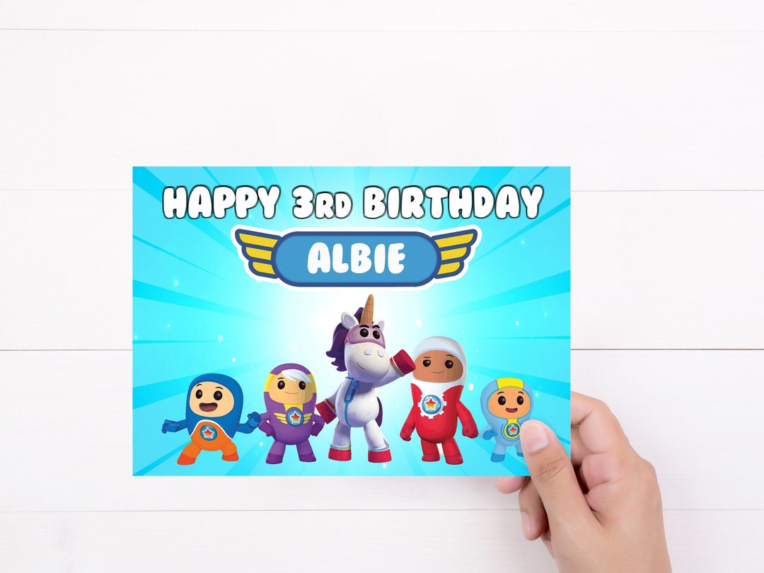 Personalised Go Jetters Birthday Card | Custom Name and Age, Party, 2nd ...