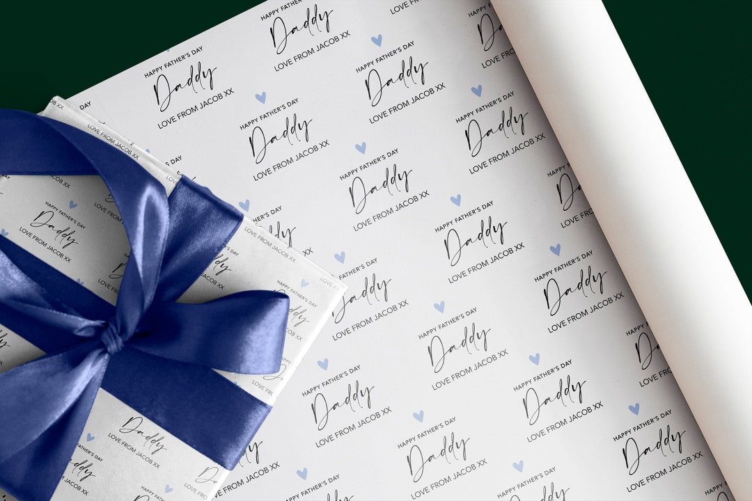Personalised Father's Day Wrapping Paper | for Dad, Father's Day Gifts ...