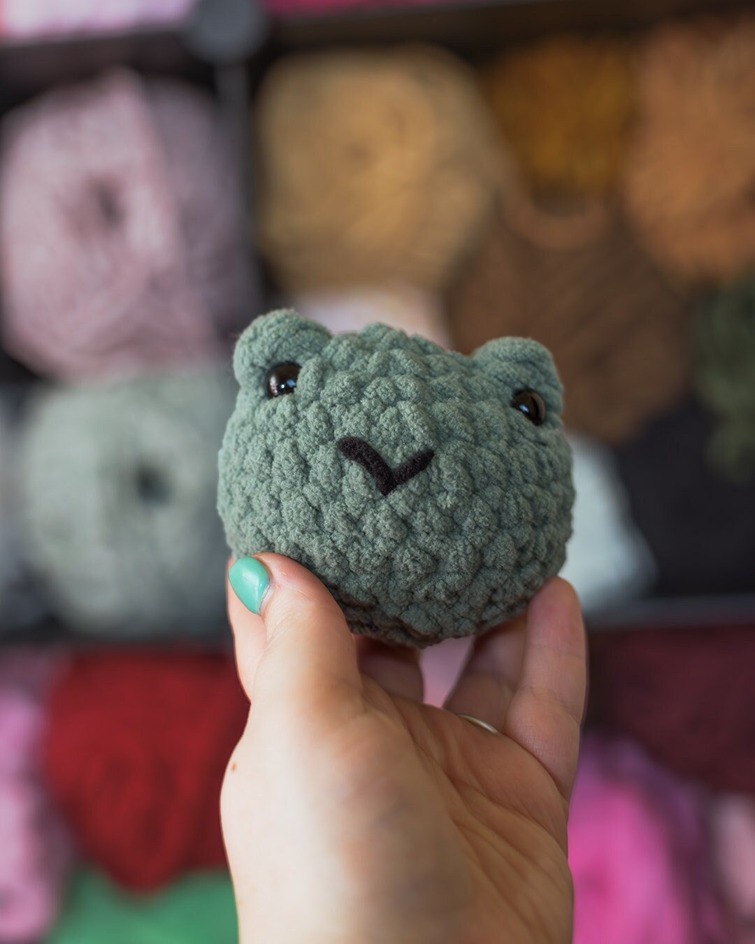 Crocheted Stress Ball Frog Cute Handmade Stress Ball Stress Ball for ...