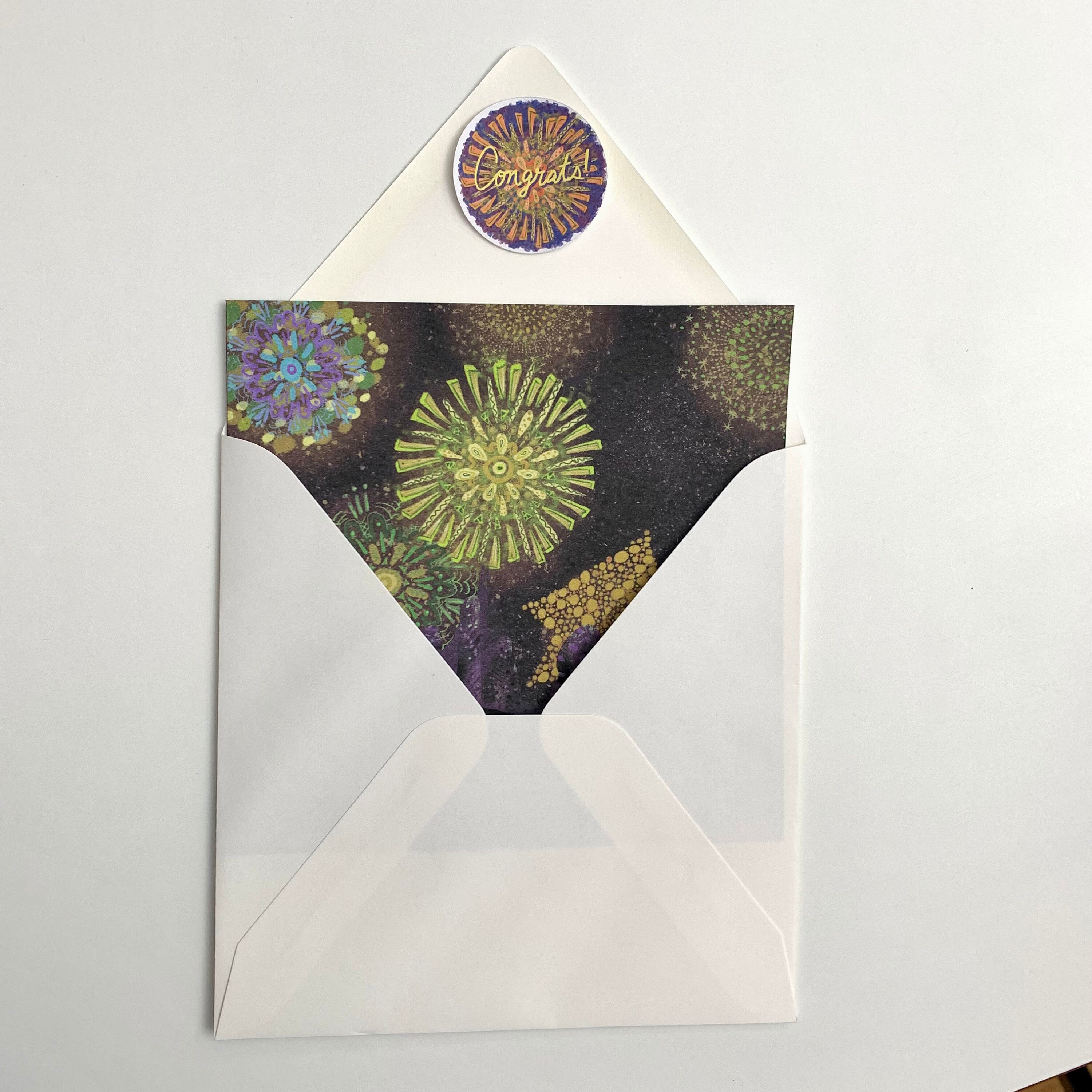 Fireworks Congratulations Card - Etsy