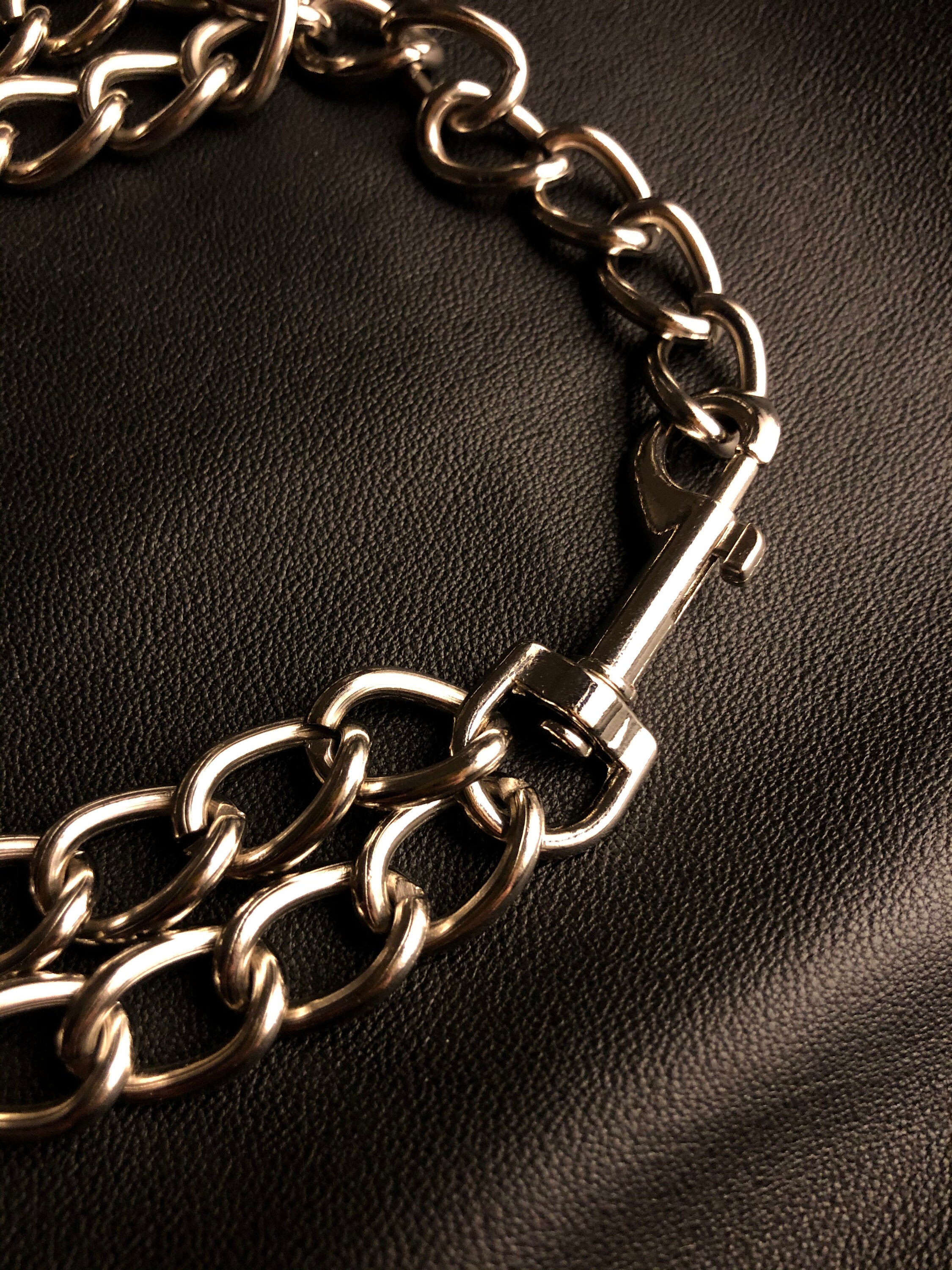 Chain Choker With O-ring Clip, BDSM, Goth, Punk, Rock Chain Collar - Etsy