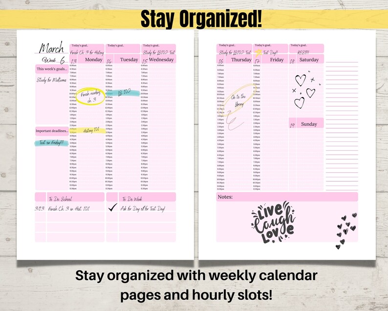 GRAY Digital Downloadable and Printable Academic Planner for Semester ...