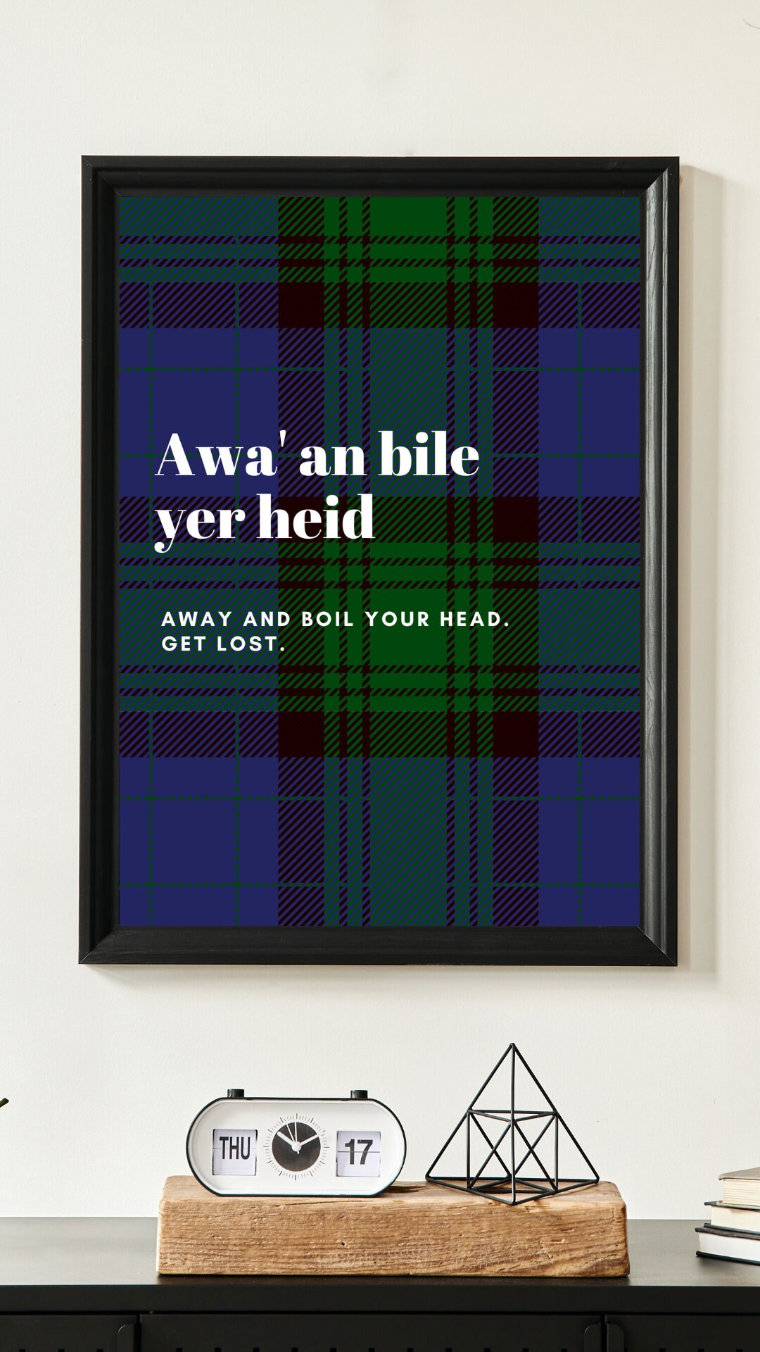 Scottish Slang Posters | Awa' an Bile Yer Heid | Unframed Wall Art ...