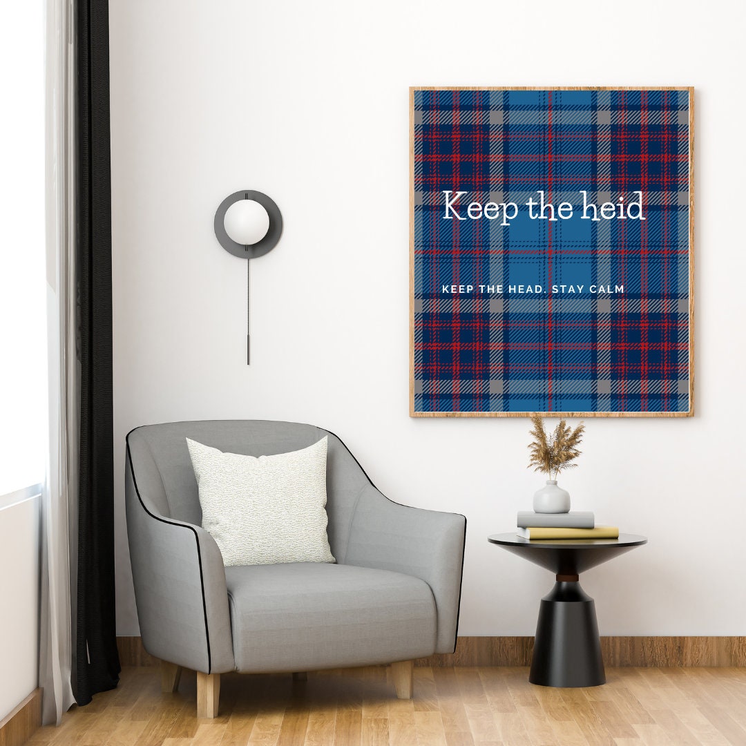 Scottish Slang Posters | Keep the Heid | Scottish Gift | Unframed Wall ...