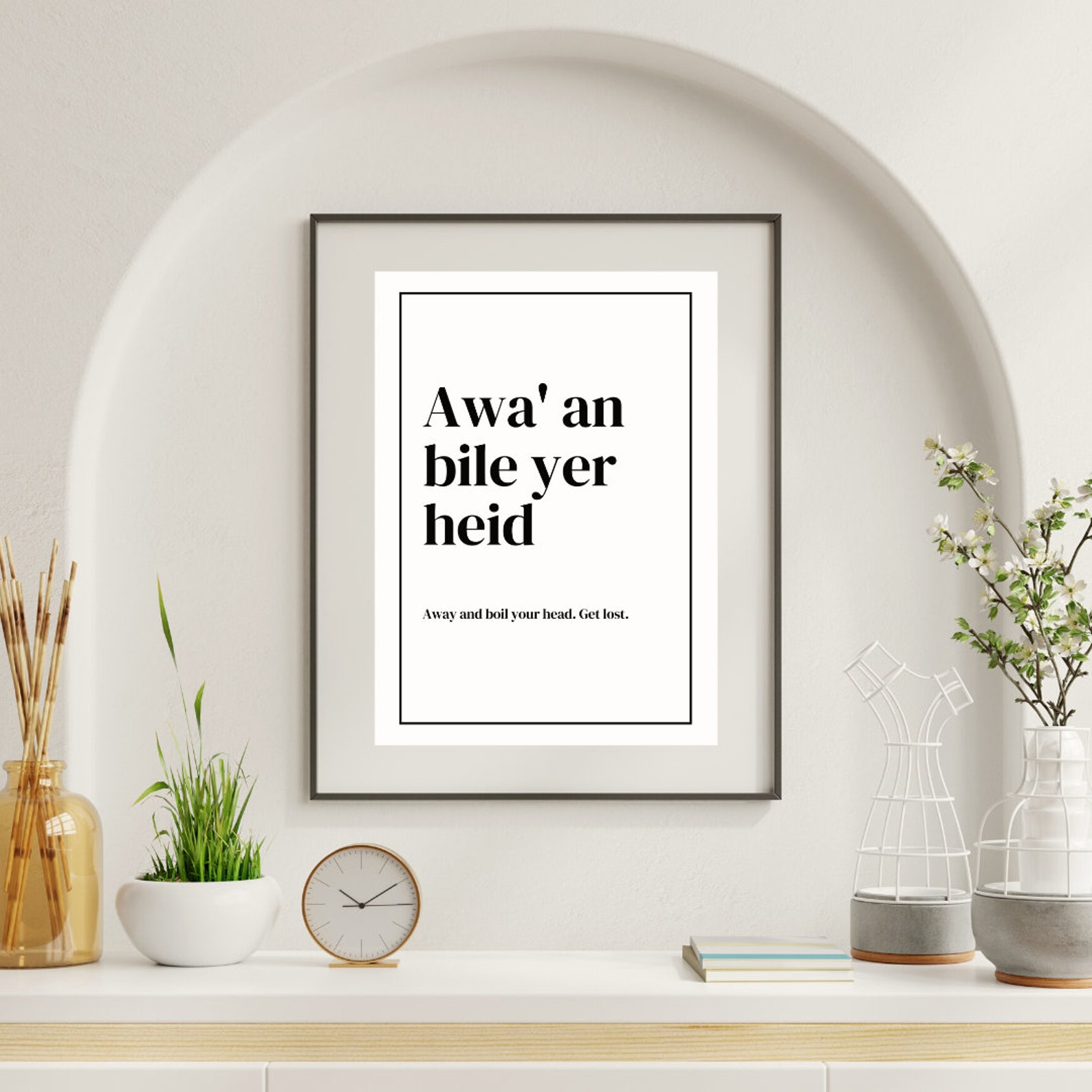 Scottish Slang Posters | Awa' an Bile Yer Heid | Scottish Gift ...