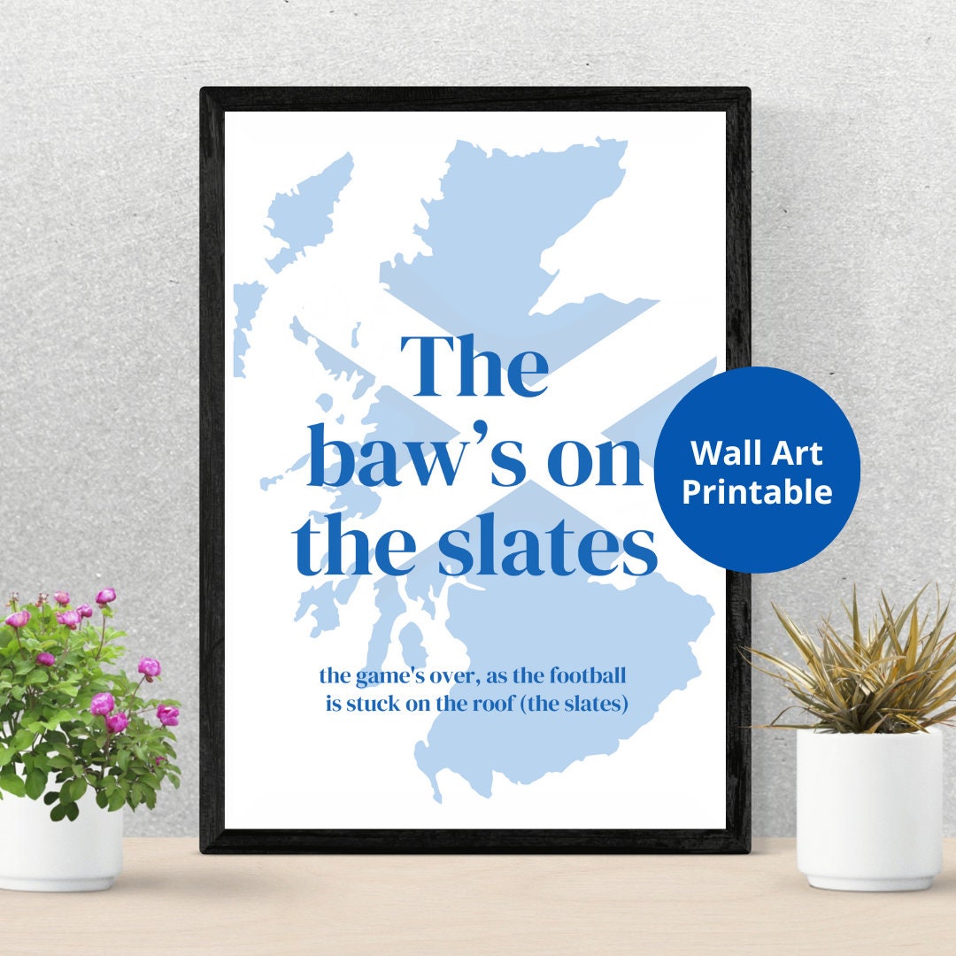 Scottish Slang Posters | the Baw’s on the Slates | Scottish Gift ...