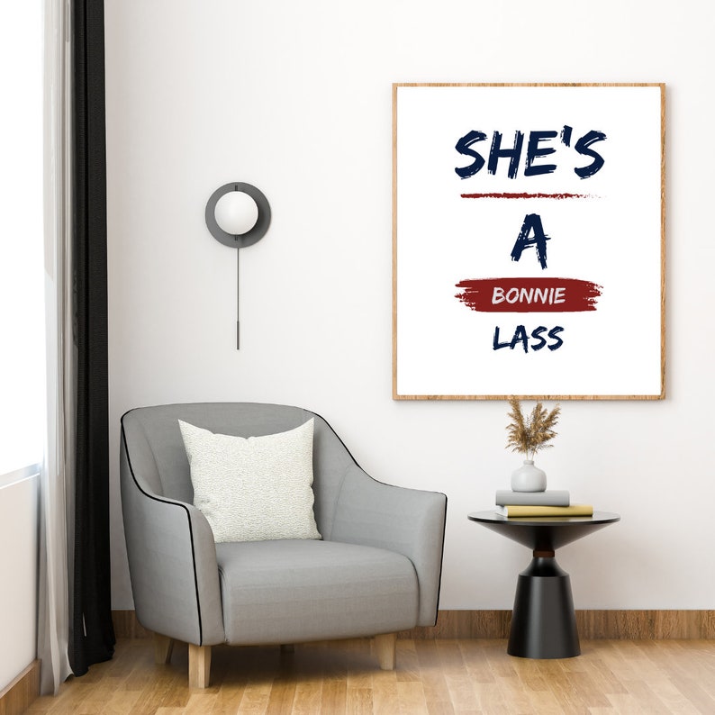 Scottish Slang Posters | She's a Bonnie Lass | Scottish Gift | Unframed ...