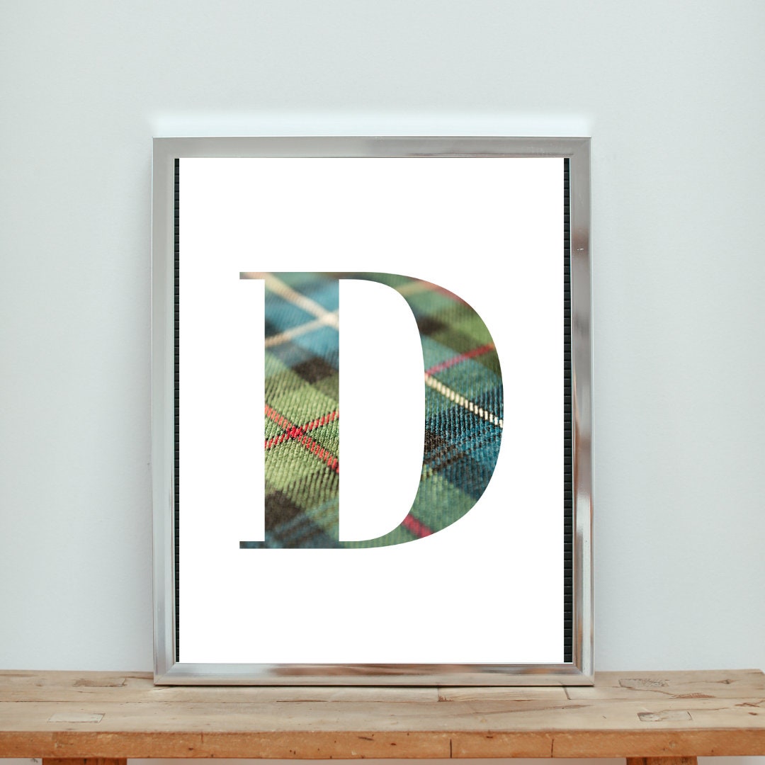 Personalized Tartan Printable Initial Letter | Stylish Home Decor ...