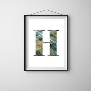 Personalized Tartan Printable Initial Letter | Stylish Home Decor ...