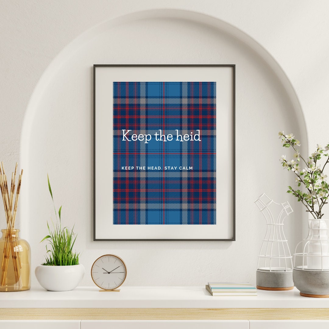 Scottish Slang Posters | Keep the Heid | Scottish Gift | Unframed Wall ...