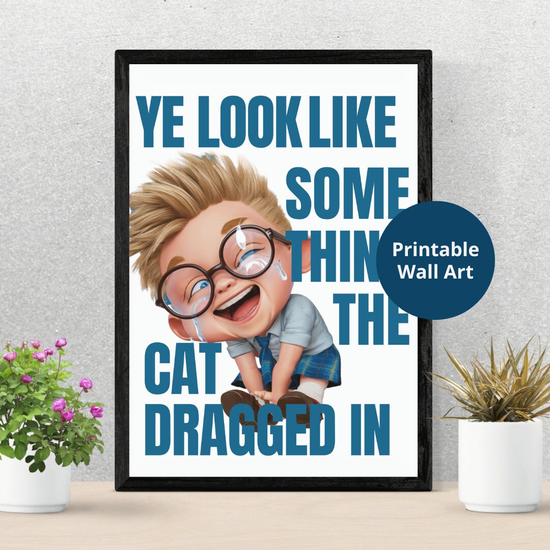 Digital Wall Art | Spunky Scottish Boy Laughing Poster | Downloadable ...