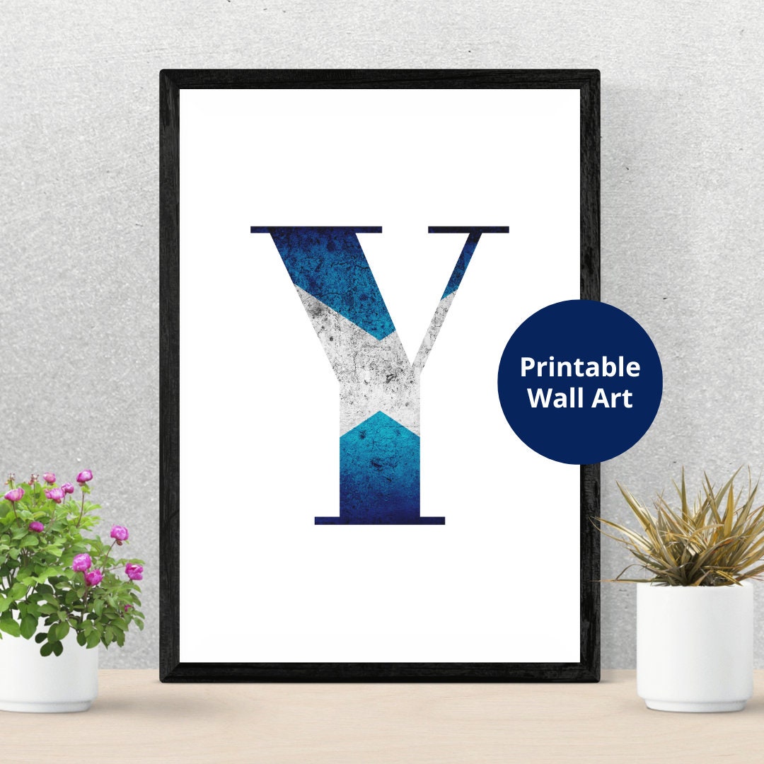 Printable Wall Art | Antique Scottish Flag Design Letter Posters ...