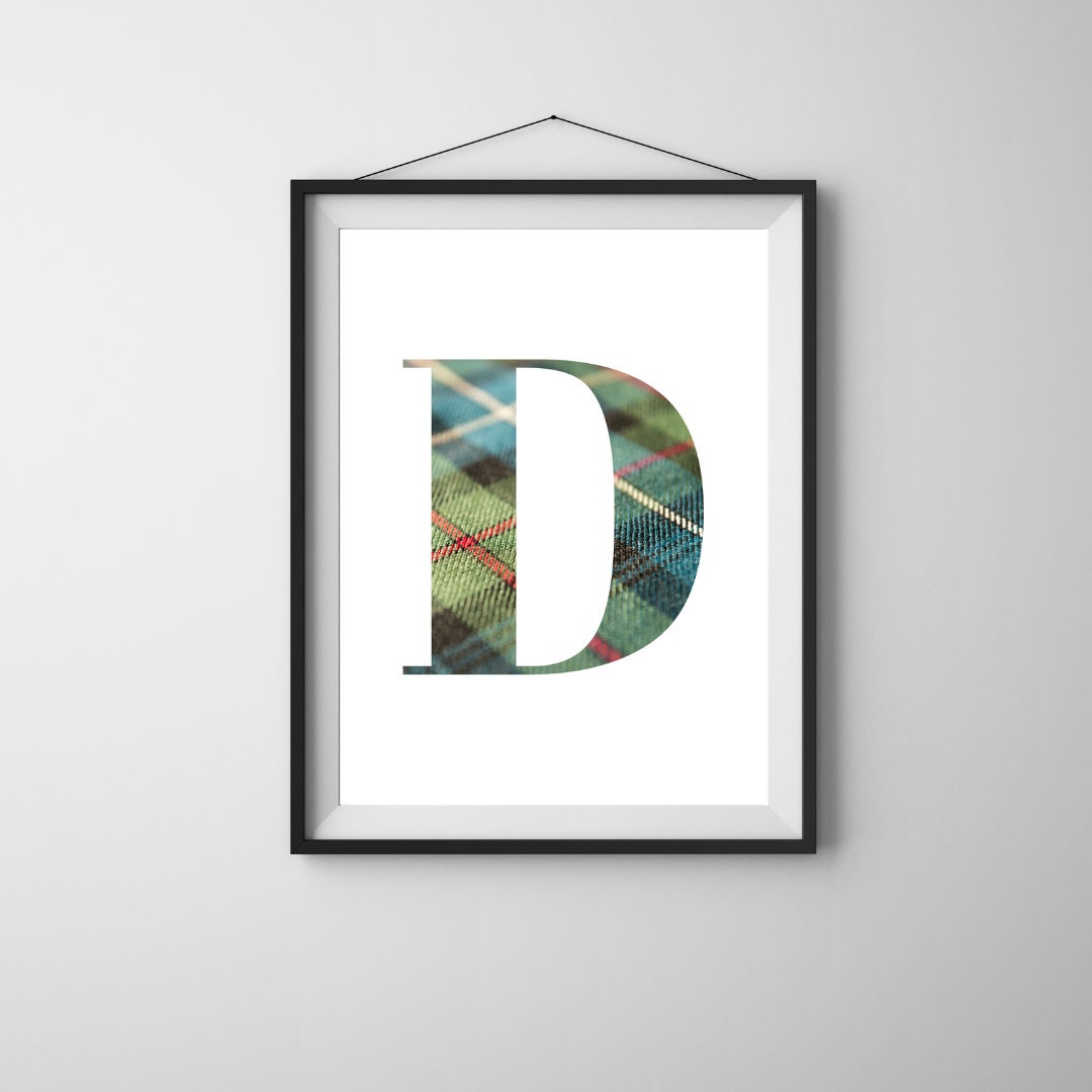 Personalized Tartan Printable Initial Letter | Stylish Home Decor ...