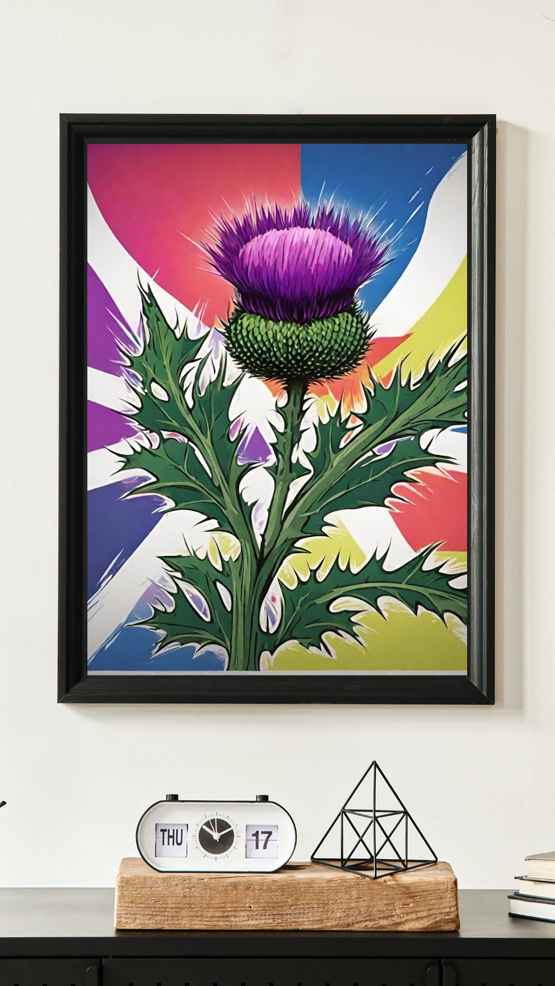 Modern Scottish Thistle Flag Design Vibrant Downloadable Poster for ...