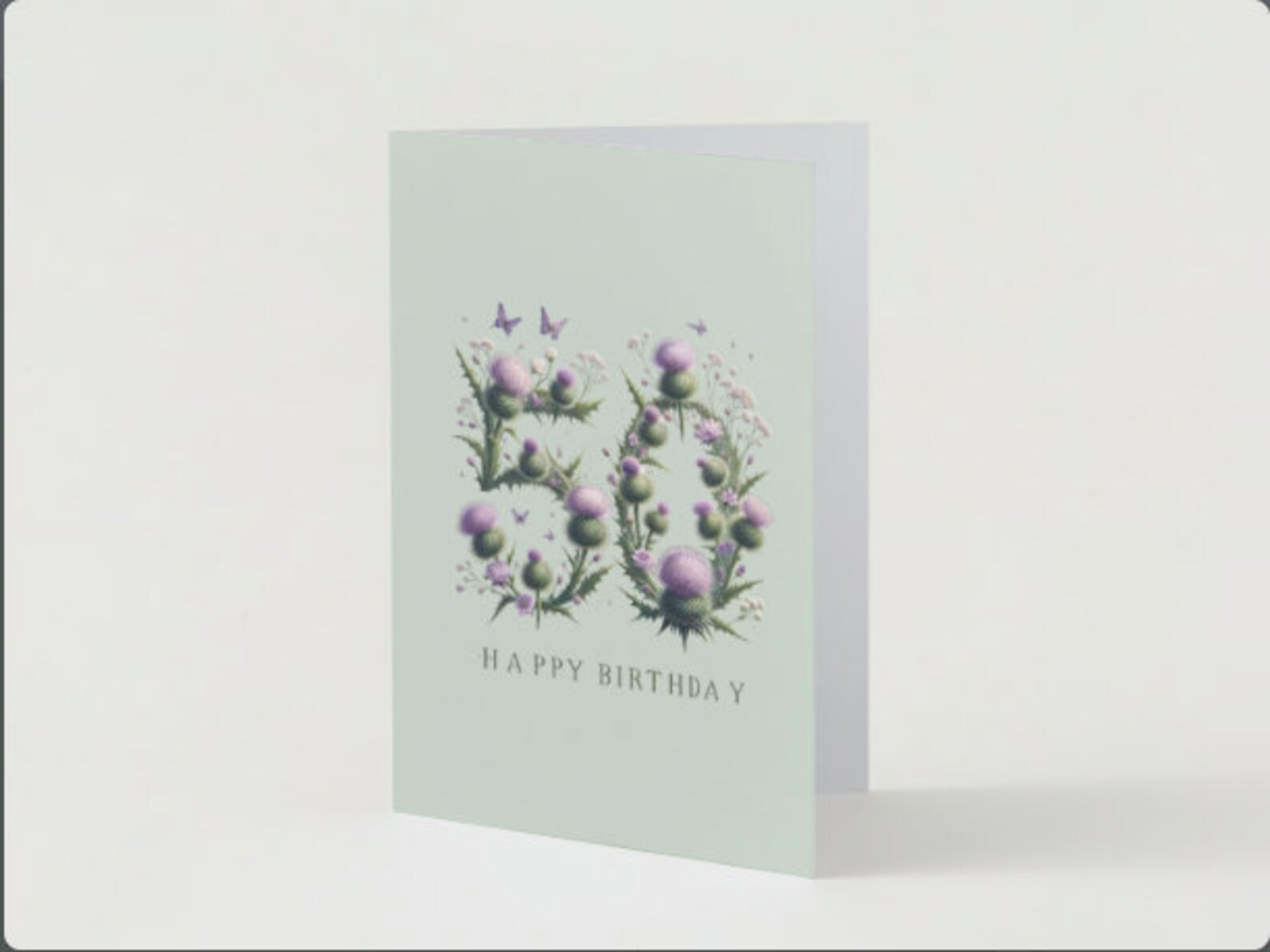 Unique 50th Birthday Card | Scottish Thistle Design | Milestone ...