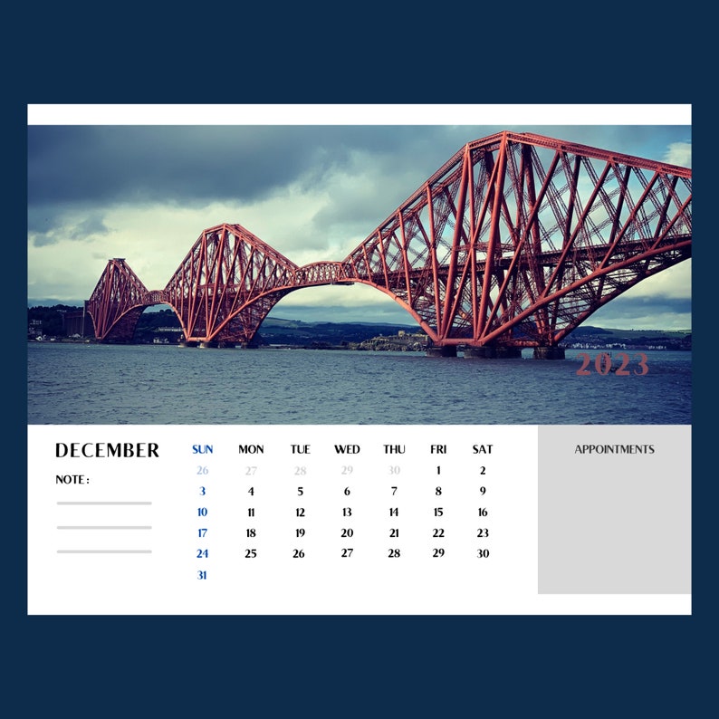 Scottish Digital Wall Calendar | 2023 - Etsy