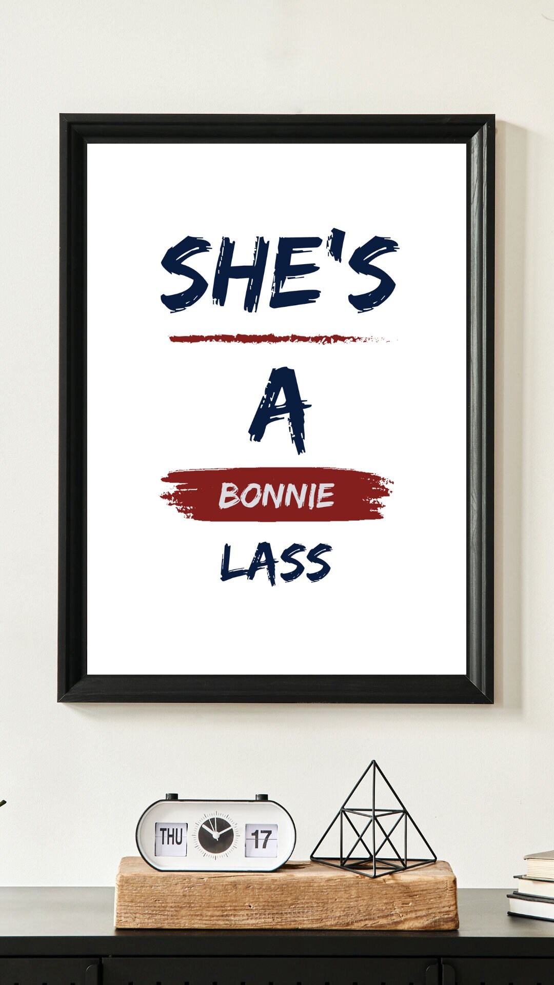 Scottish Slang Posters | She's a Bonnie Lass | Scottish Gift | Unframed ...