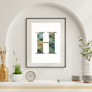 Personalized Tartan Printable Initial Letter | Stylish Home Decor ...