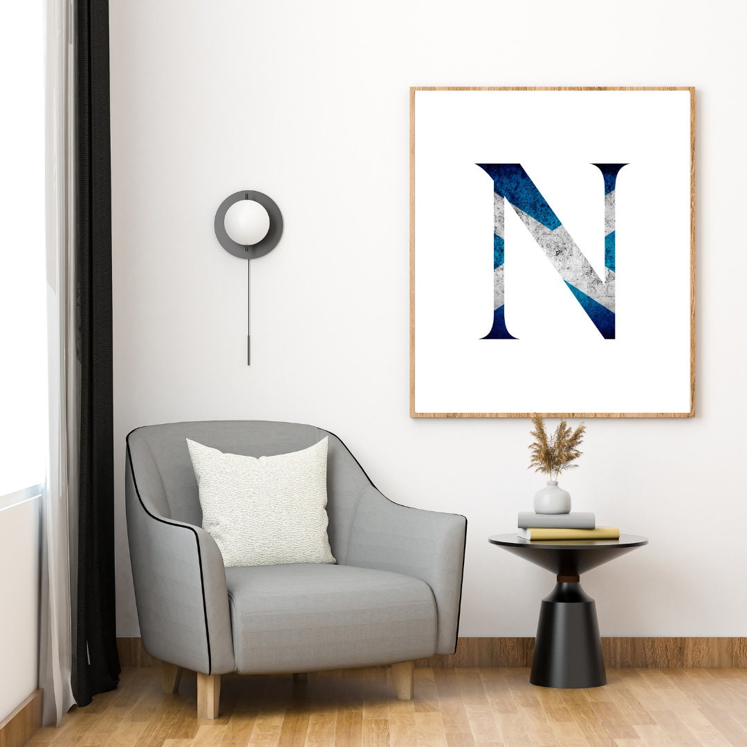 Antique Scottish Flag Design Letter Posters: | Scottish Gift | Floral ...